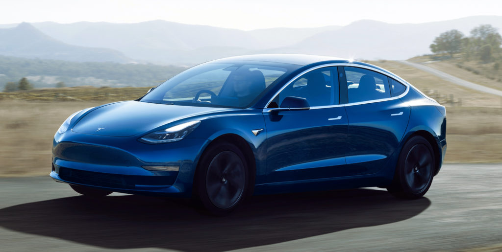 Model 3 Right Hand Drive Blue Driving | Clean Fleet Report